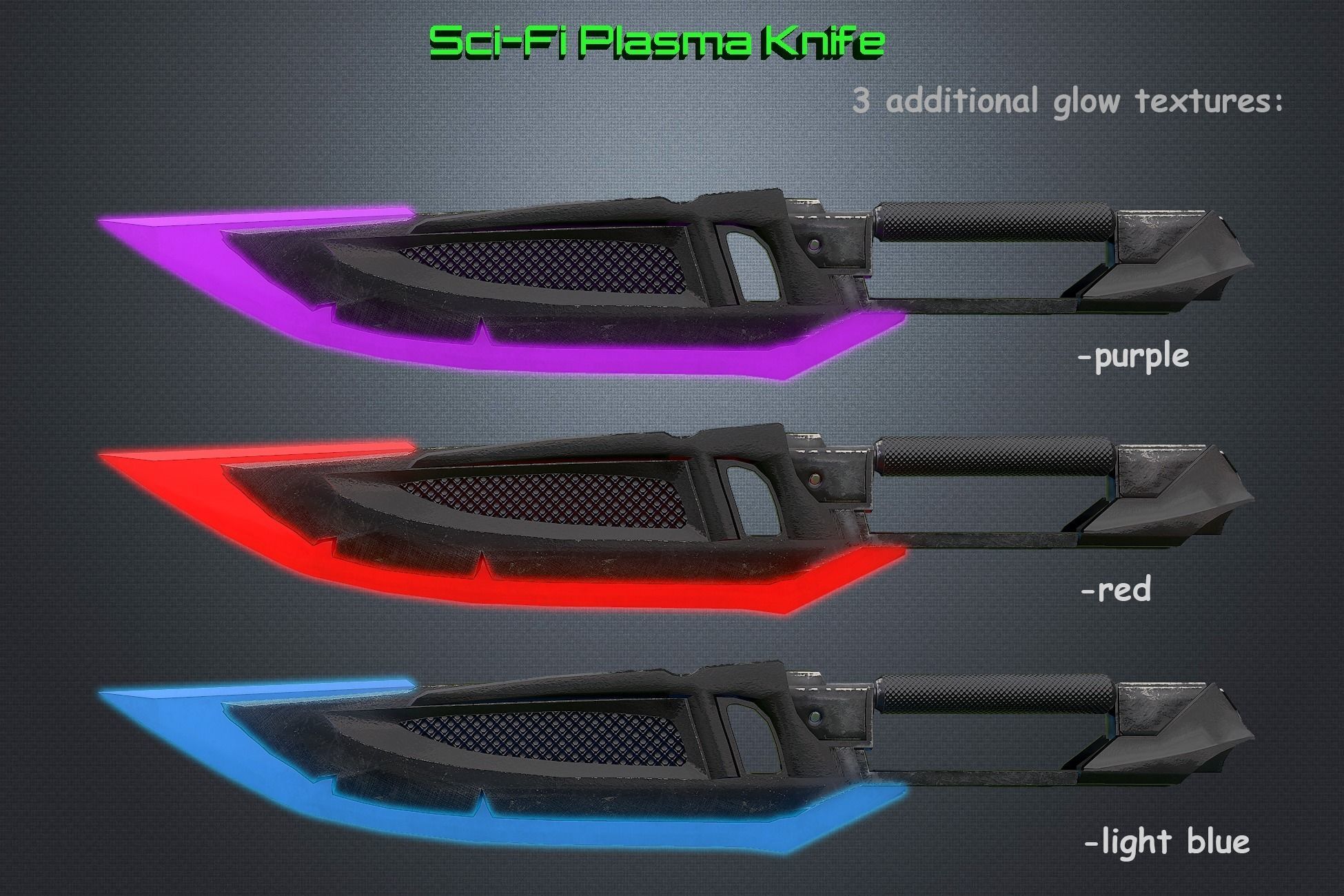 3D model Sci-fi Plasma Knife VR / AR / low-poly | CGTrader