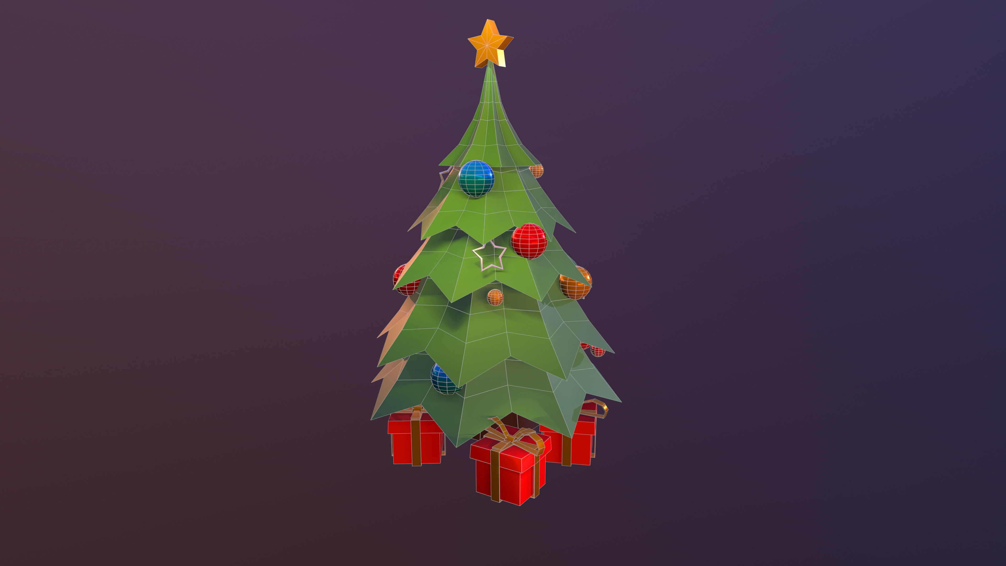 Christmas tree free VR / AR / low-poly 3D model | CGTrader