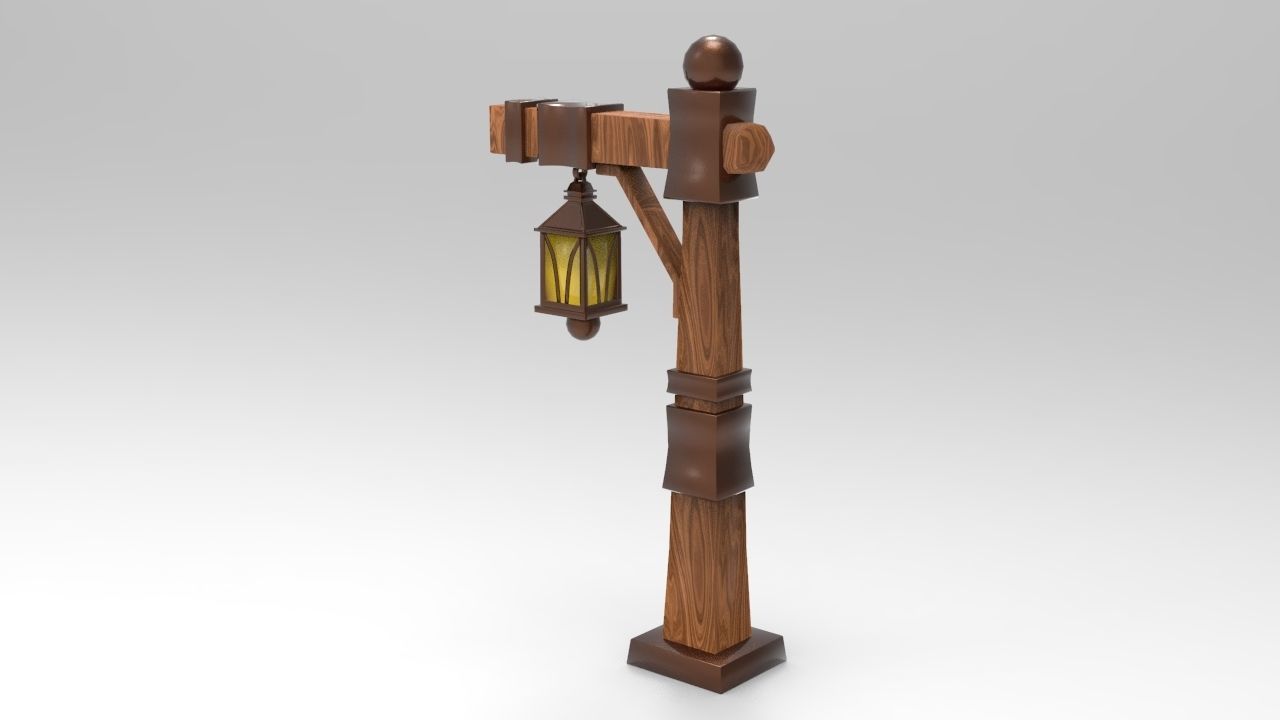 3D model Lamp Post VR / AR / low-poly | CGTrader