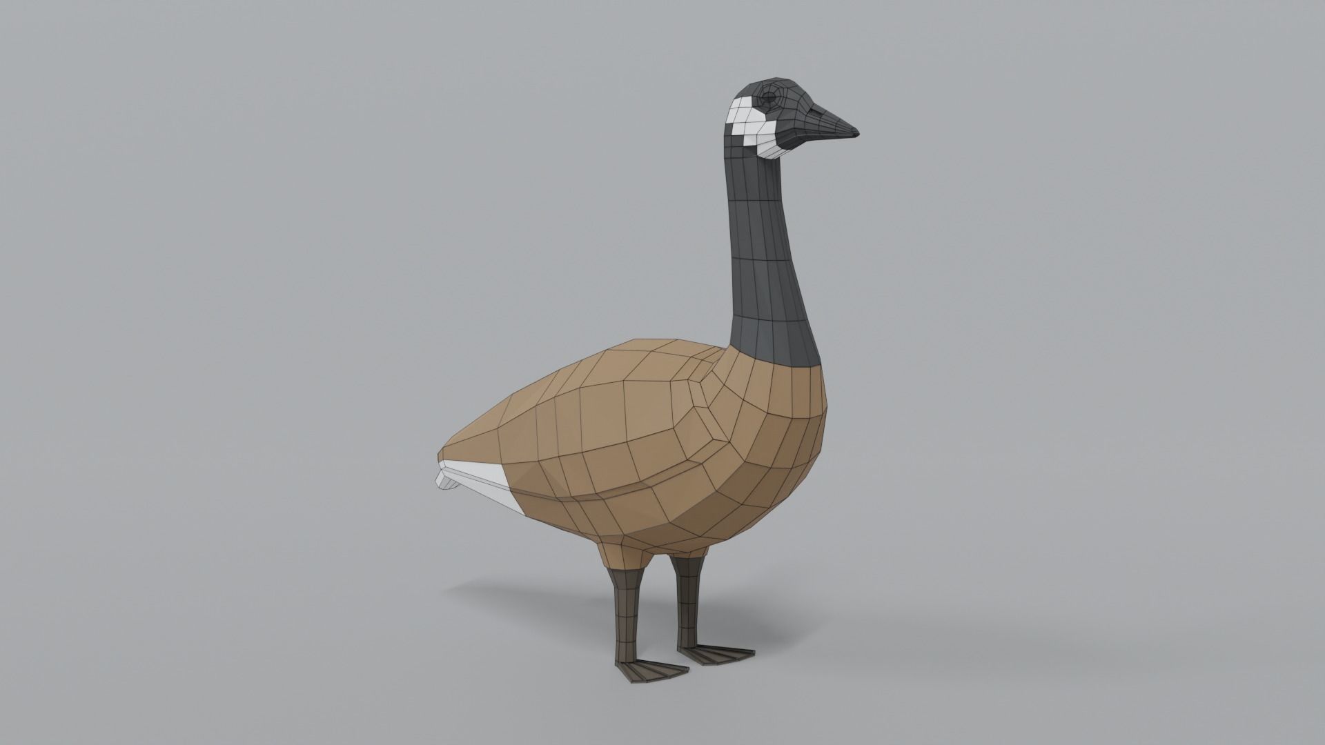 3D model Low Poly Cartoon Canada Goose VR / AR / low-poly | CGTrader