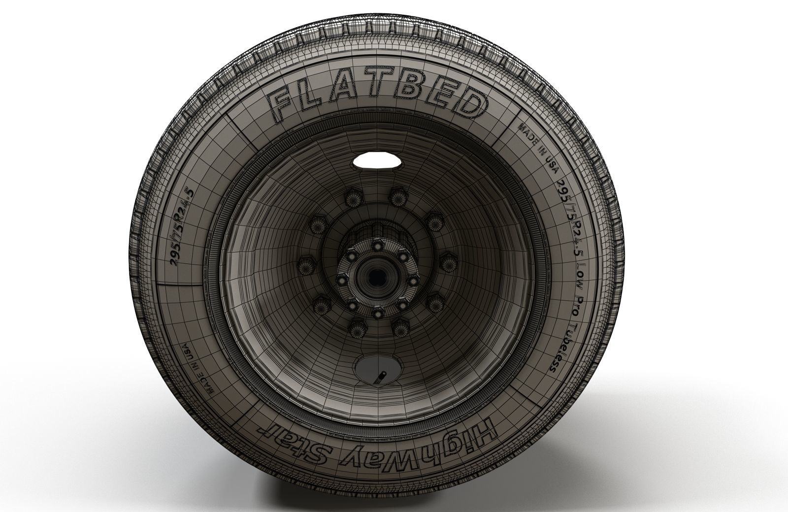 Truck steel wheels 3D model | CGTrader
