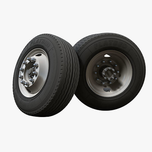 Truck steel wheels 3D model | CGTrader