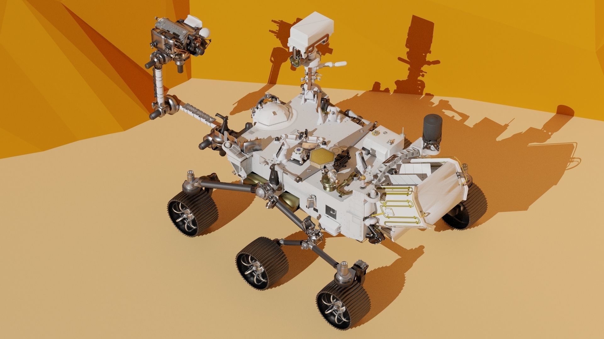 3D model Mars rover Persaverance VR / AR / low-poly | CGTrader