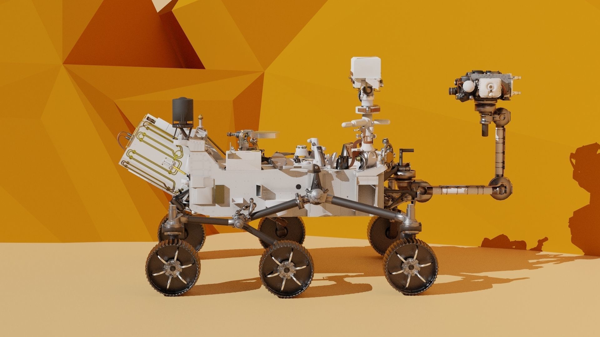 3D model Mars rover Persaverance VR / AR / low-poly | CGTrader