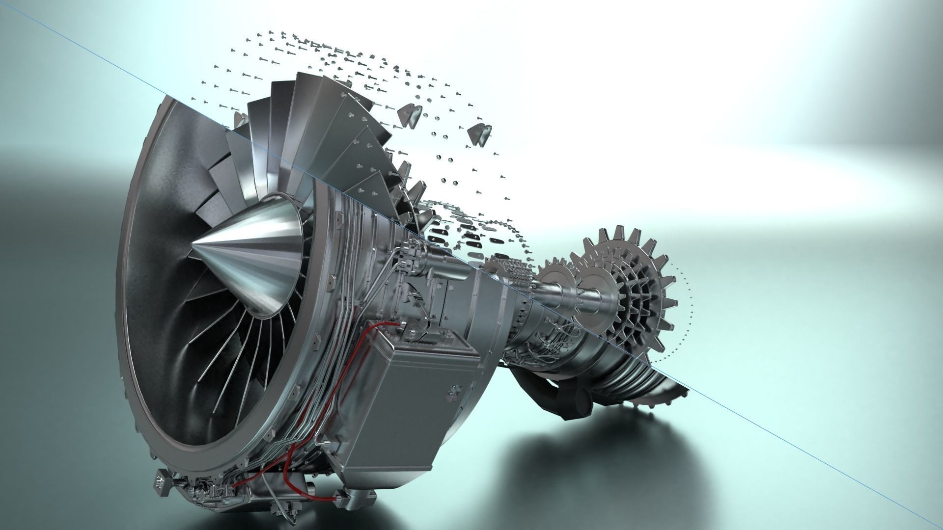 High Detailed Turbo fan CFM56 3D model | CGTrader
