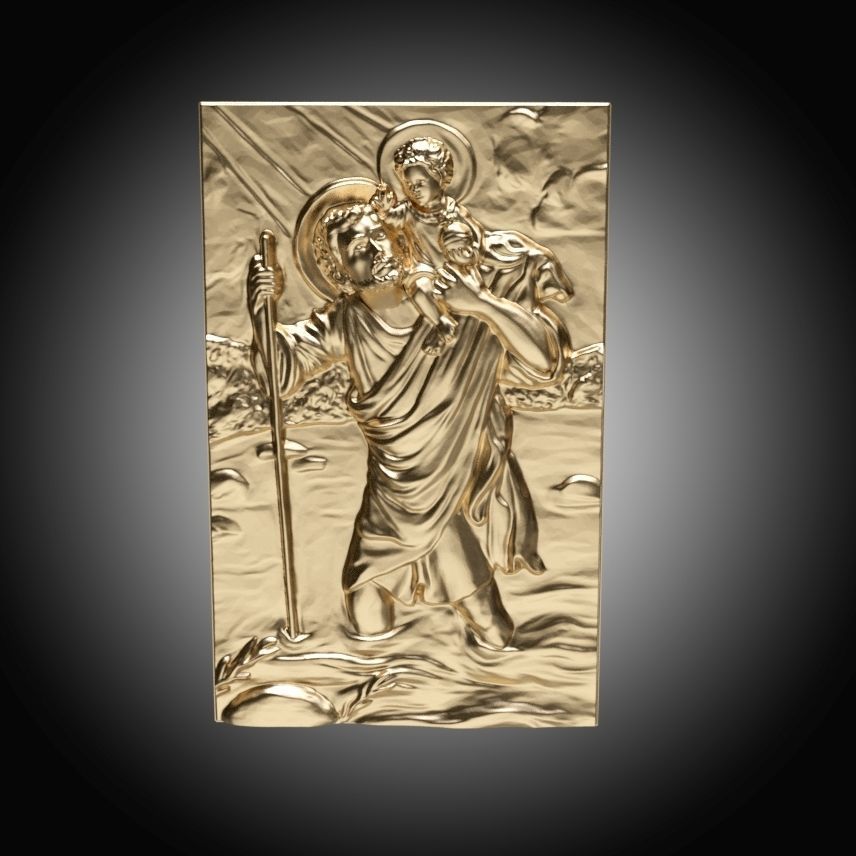 Saint Christopher 3D model 3D printable | CGTrader