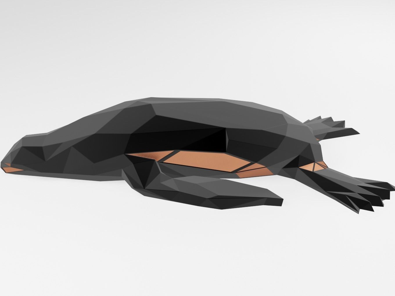 Polygonal Sea Lion Parametric 3D model 3D printable | CGTrader