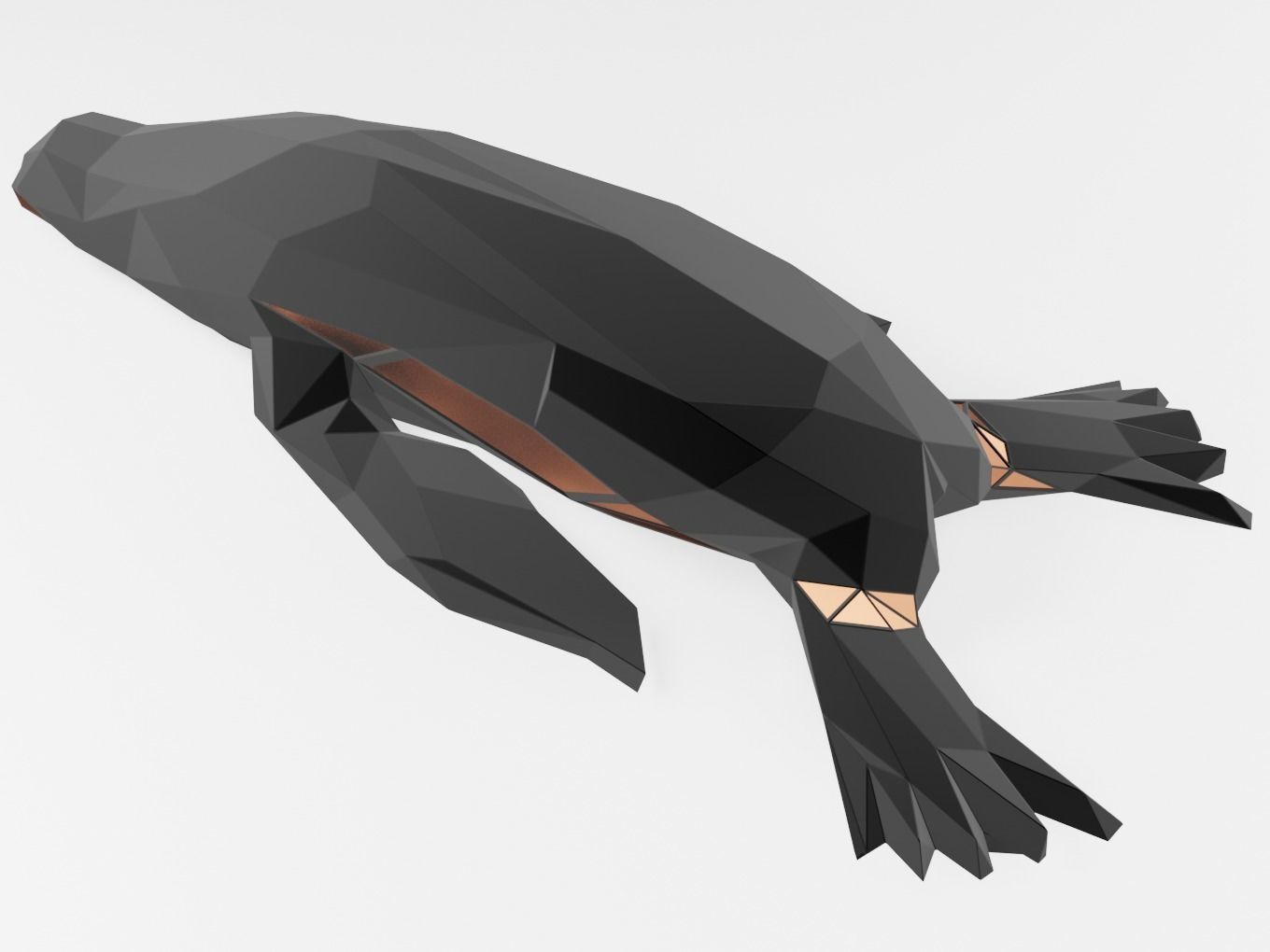 Polygonal Sea Lion Parametric 3D model 3D printable | CGTrader