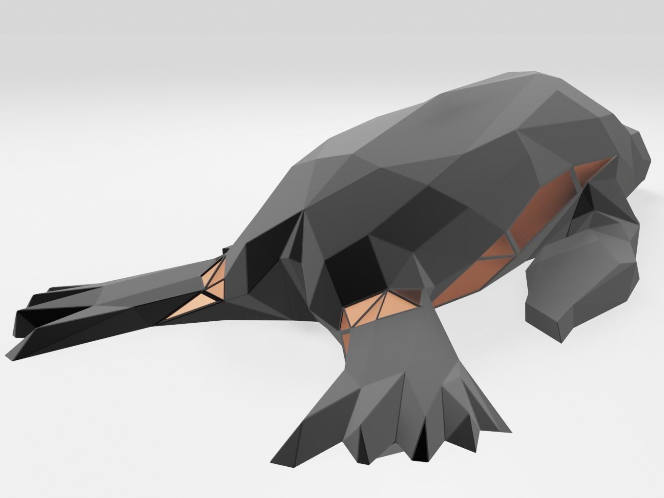 Polygonal Sea Lion Parametric 3D model 3D printable | CGTrader