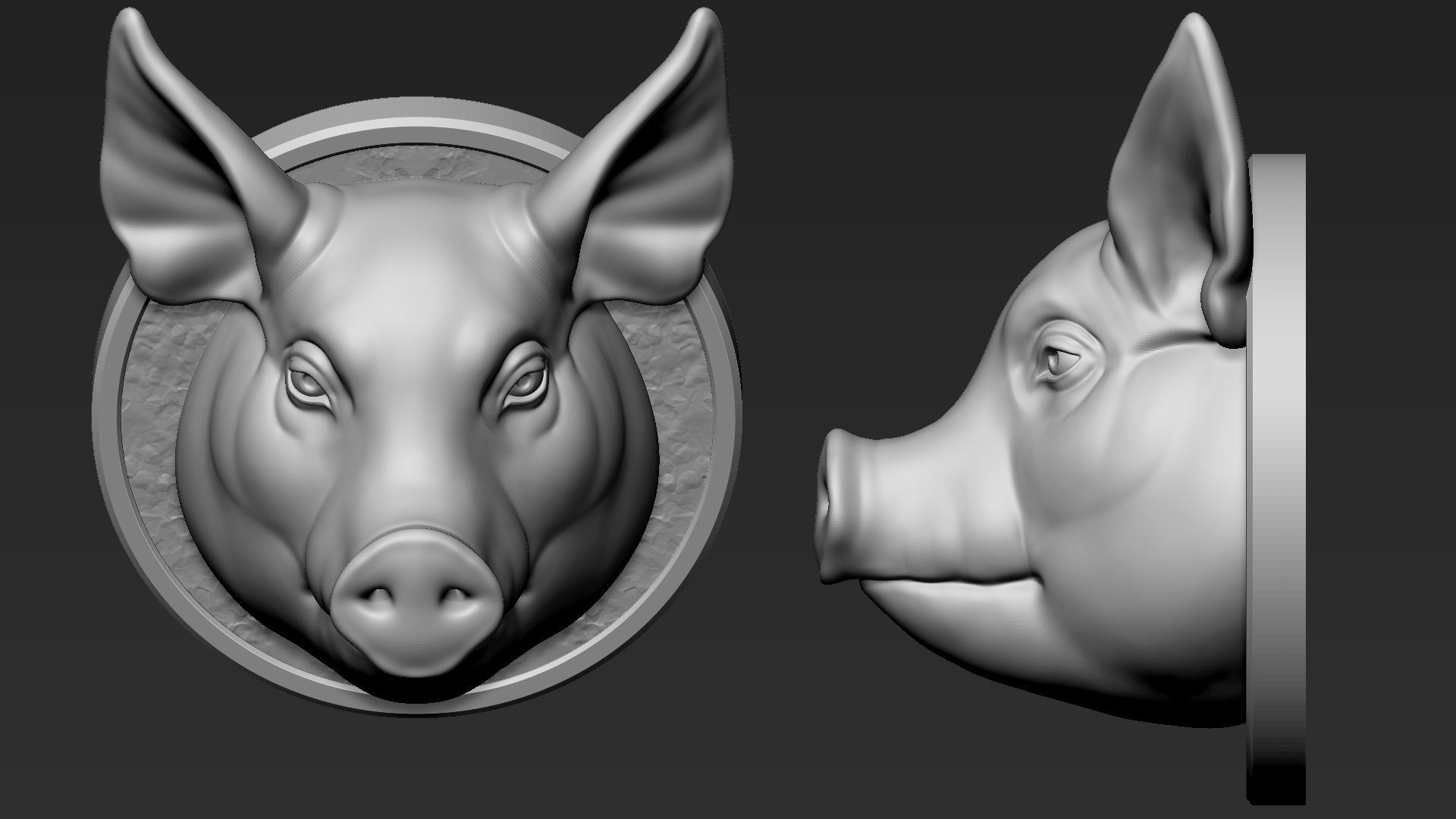 Pig Head 3D model 3D printable | CGTrader