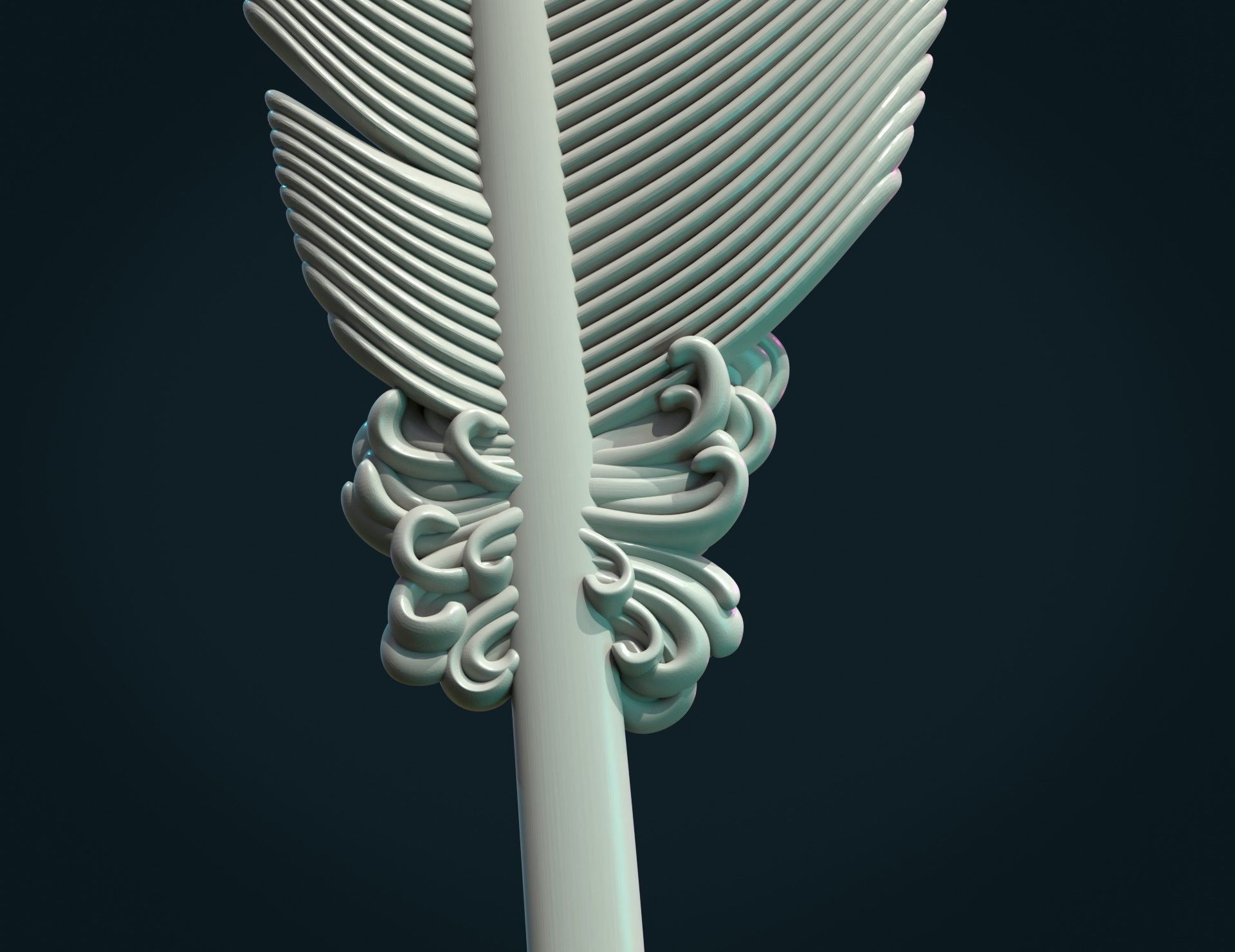 Printable Feather 3D model 3D printable | CGTrader