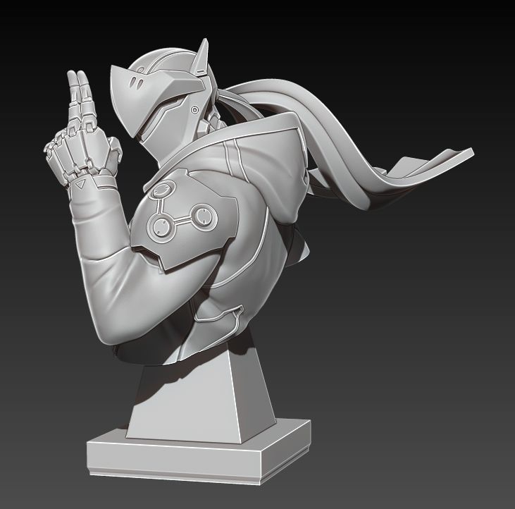 Genji Bust 3d Print Ready 3D model 3D printable | CGTrader