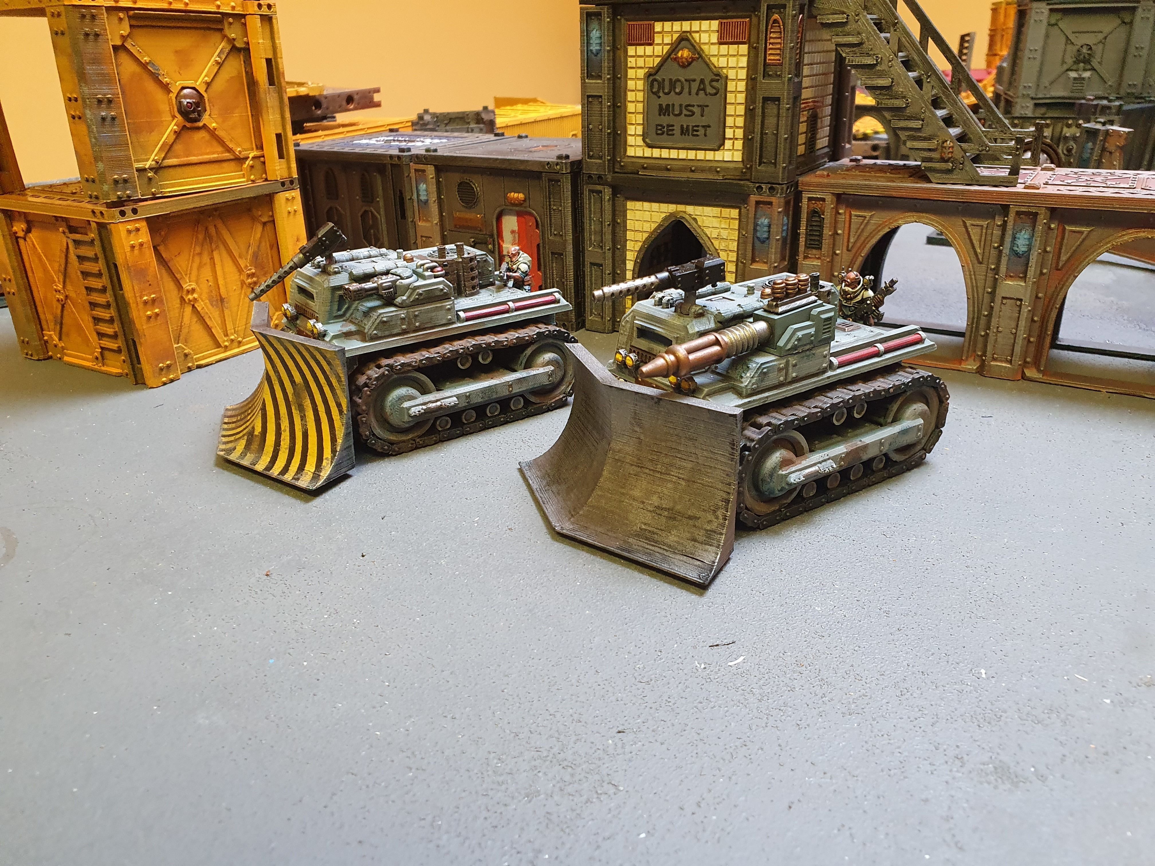 Armoured Bulldozer STL 3D model 3D printable | CGTrader