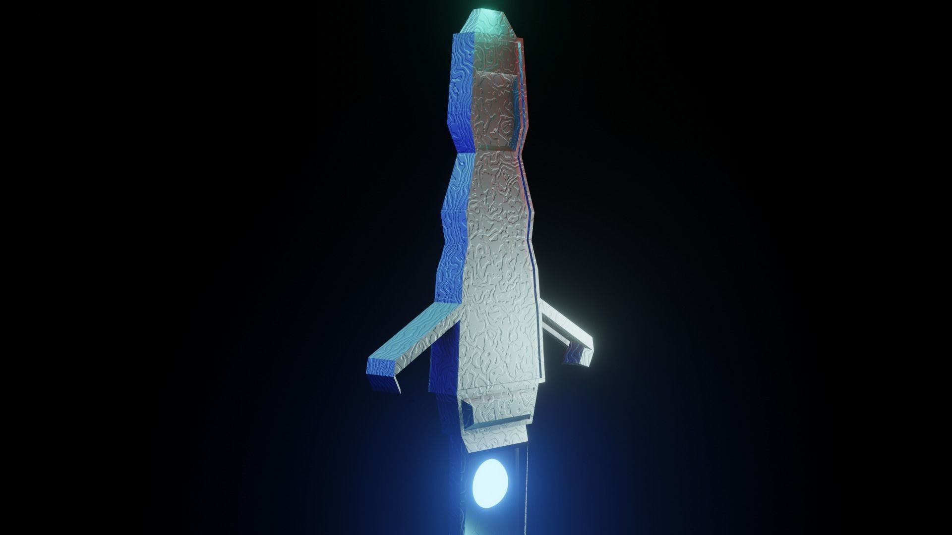 Sword rocket launches into night sky 3D model | CGTrader