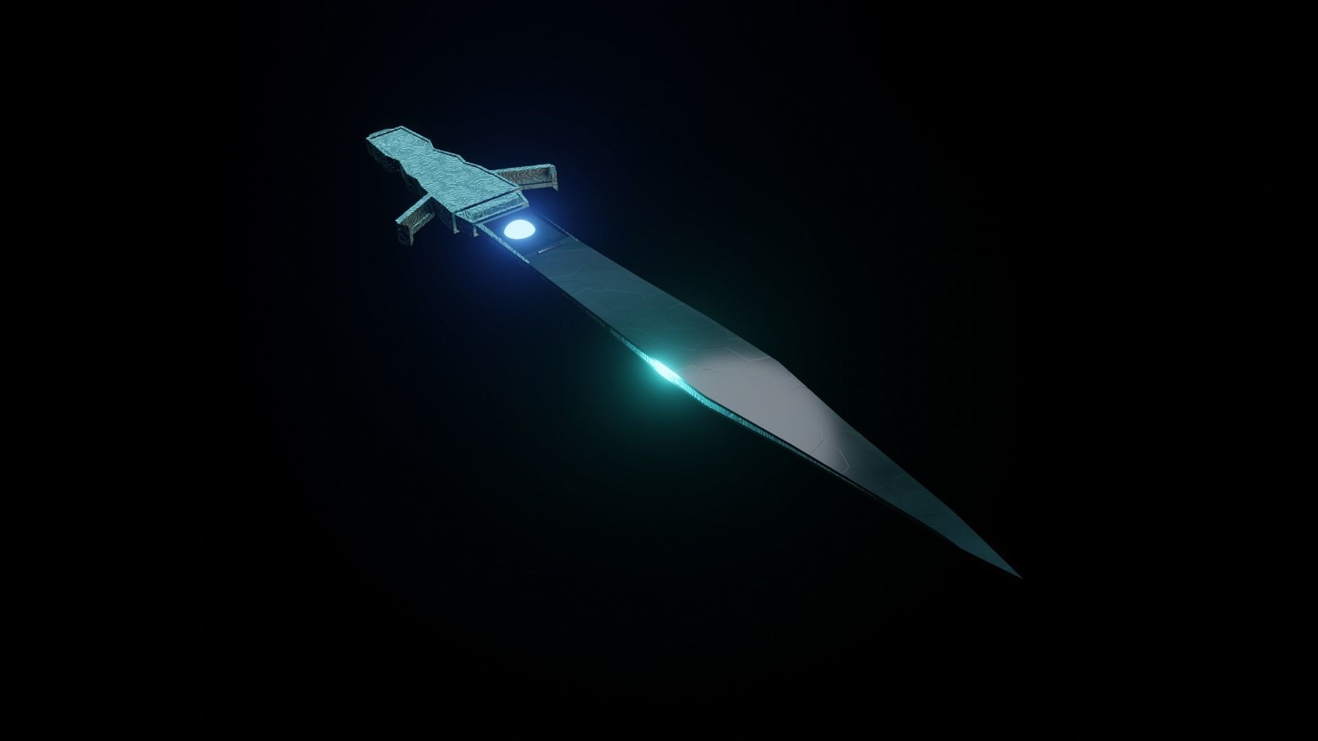 Sword rocket launches into night sky 3D model | CGTrader