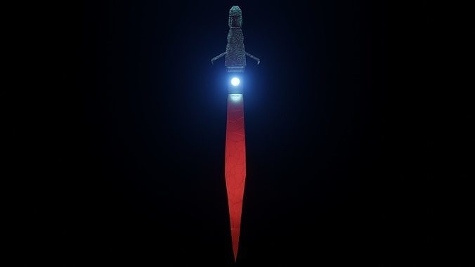 Sword rocket launches into night sky 3D model | CGTrader