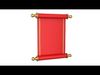 Red scroll 3D model | CGTrader