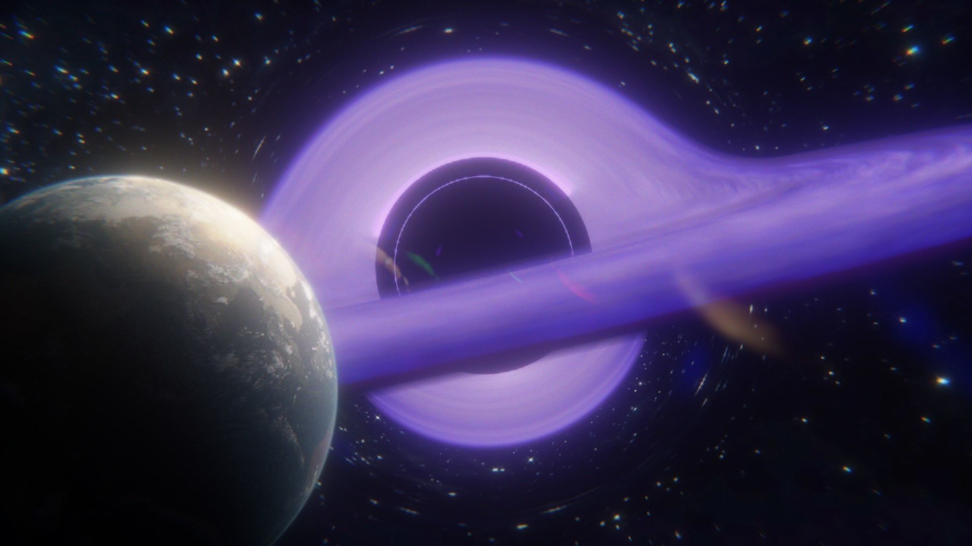 Interstellar Black Hole - With Accretion Disk free VR / AR / low-poly ...