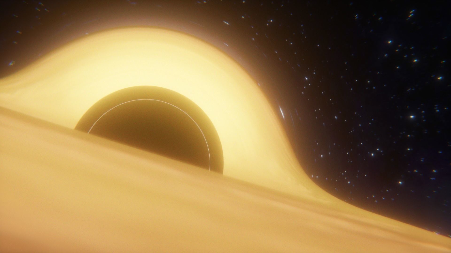 Interstellar Black Hole - With Accretion Disk free VR / AR / low-poly ...