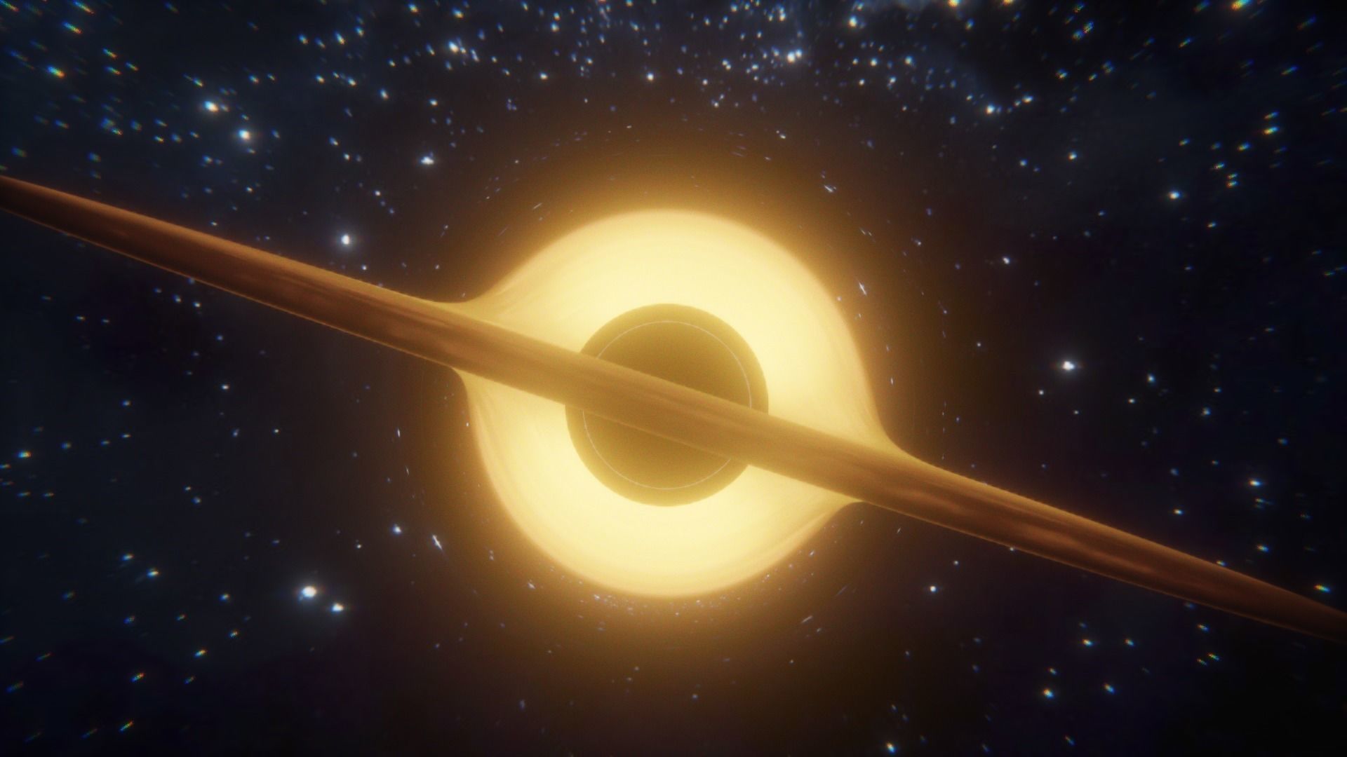 Interstellar Black Hole - With Accretion Disk free VR / AR / low-poly ...