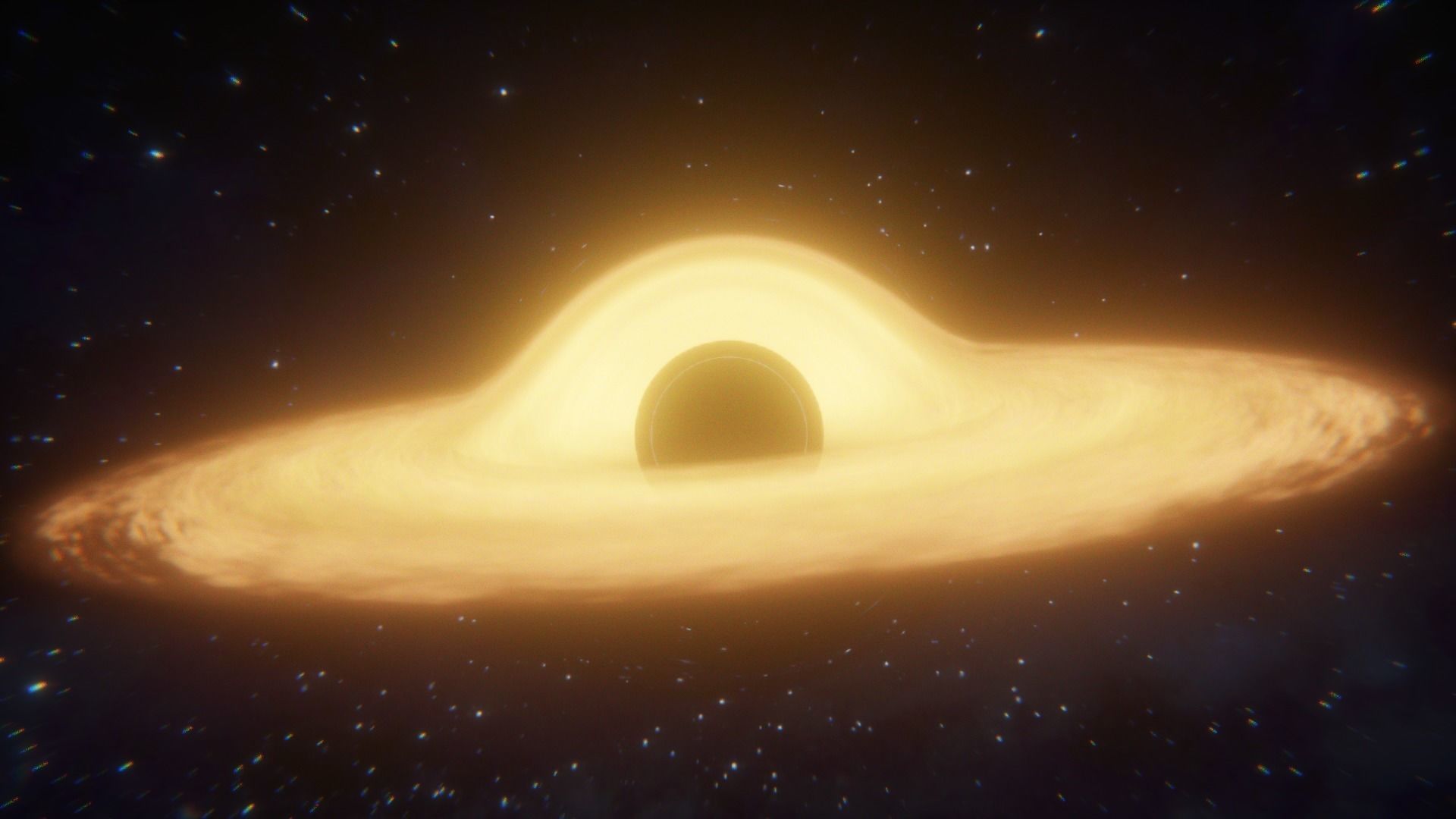 Interstellar Black Hole - With Accretion Disk free VR / AR / low-poly ...