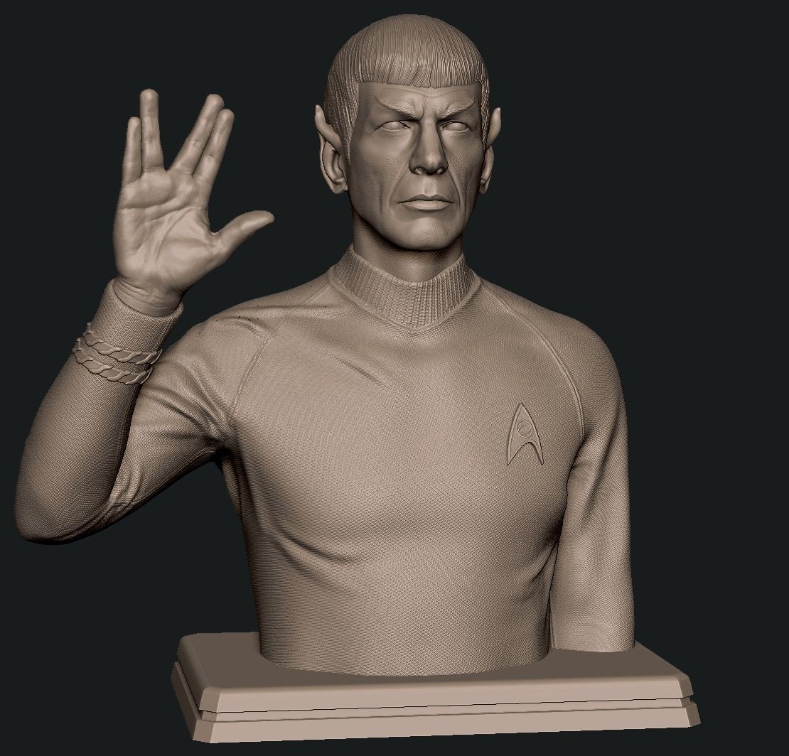 Spock Leonard Nimoy Bust 3D model 3D printable | CGTrader