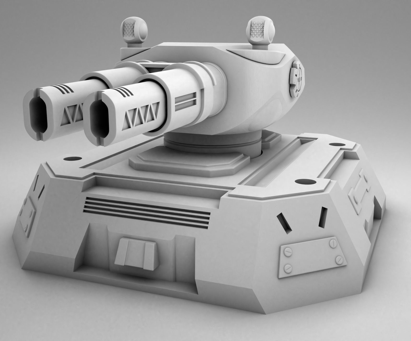 Simple turret 3D print model printable | CGTrader
