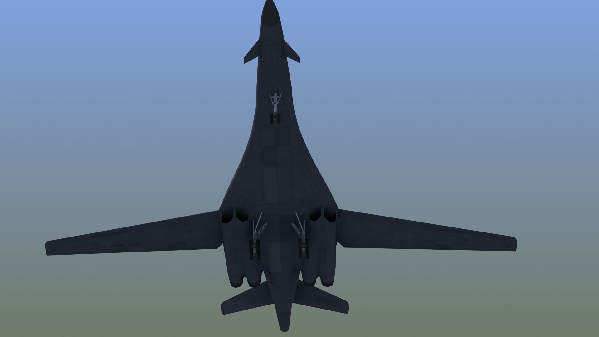 3D model B1B Bomber VR / AR / low-poly | CGTrader