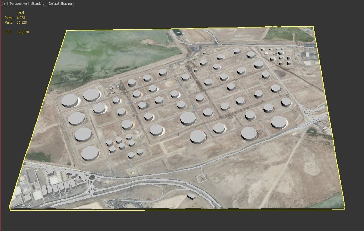 Petroleum Storage Tanks Sitra Bahrain Industrial area free 3D model ...