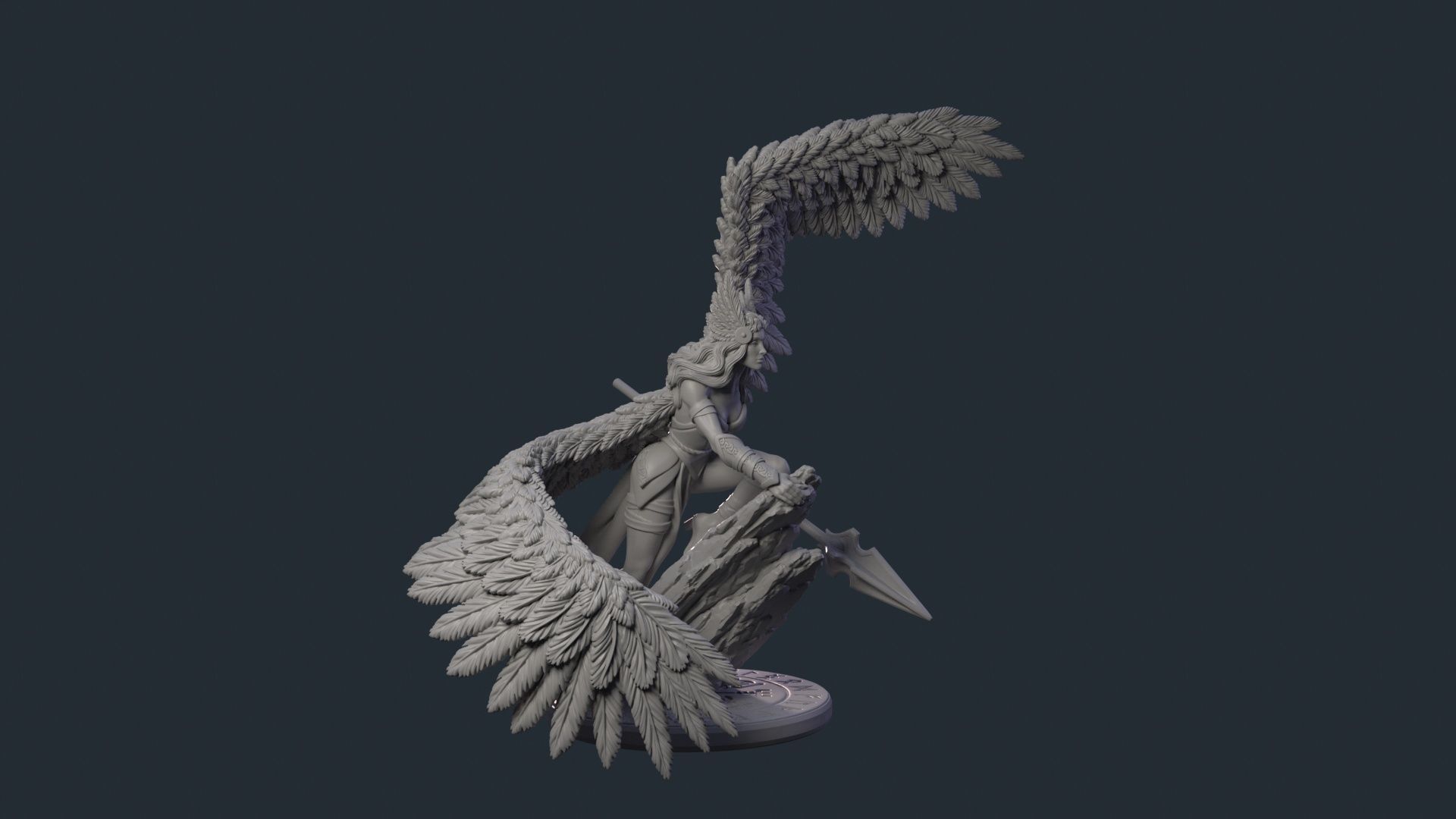 Valkyrie eagle of gods 3D model 3D printable | CGTrader