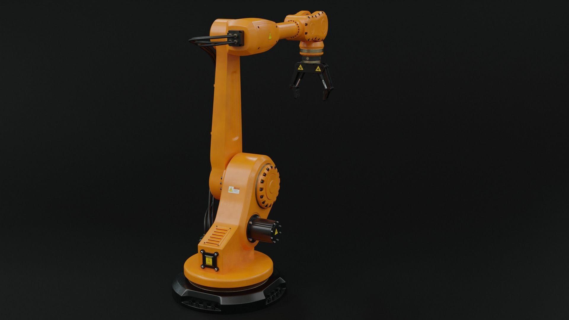 Industrial robot arm clean 3D model rigged | CGTrader