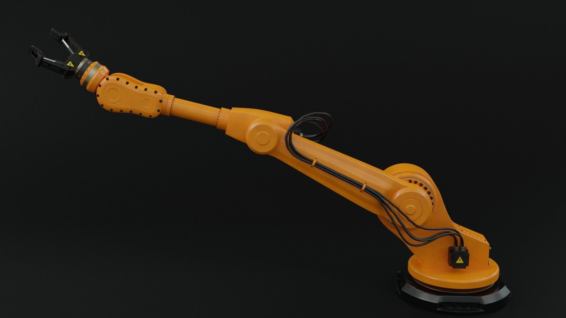 Industrial robot arm clean 3D model rigged | CGTrader