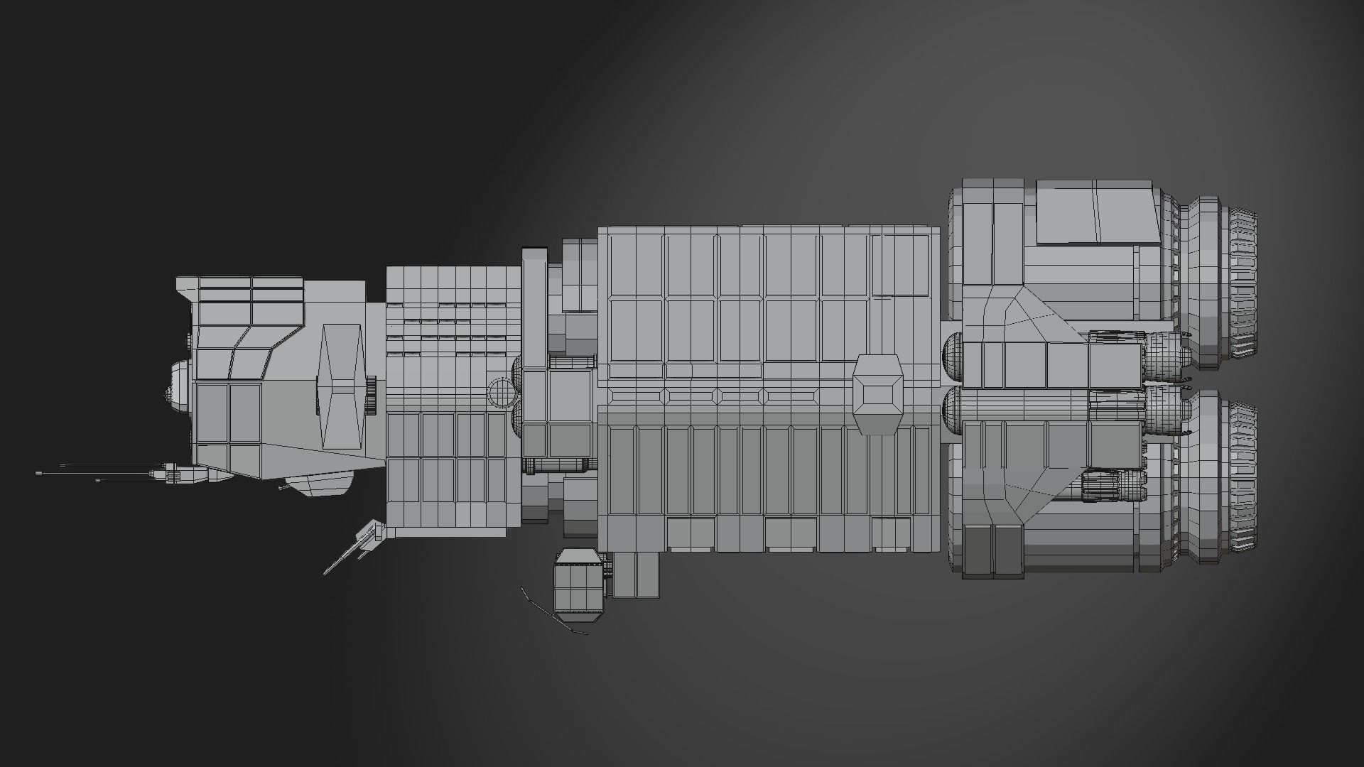 Light-cruiser Space Warship 3D model | CGTrader