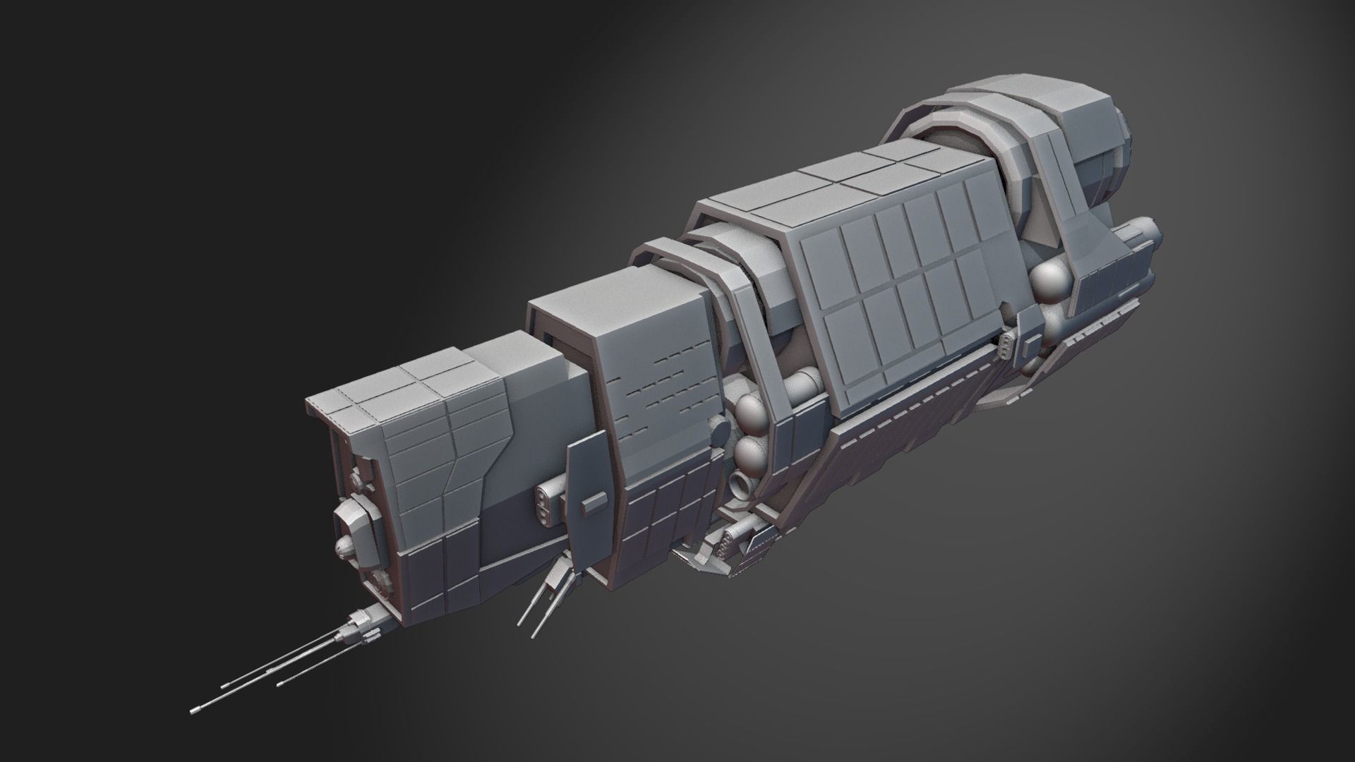 Light-cruiser Space Warship 3D model | CGTrader