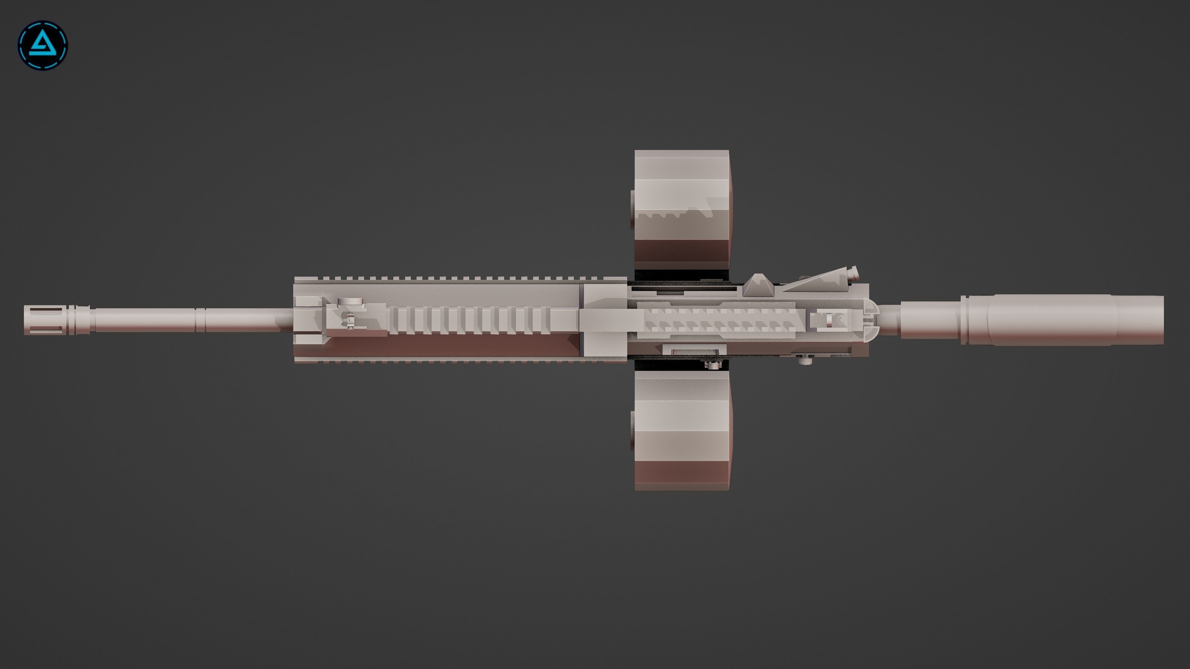 3D model M56 LMG VR / AR / low-poly | CGTrader