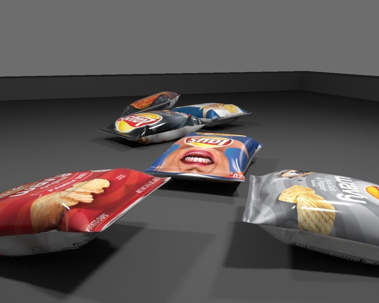 3D model Lays packet VR / AR / low-poly | CGTrader