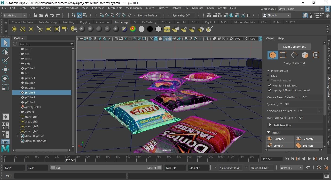 3D model Lays packet VR / AR / low-poly | CGTrader