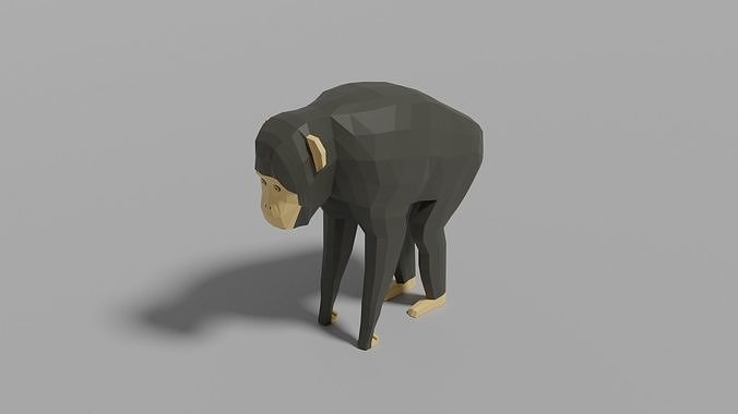 3D model Cartoon Chimpanzee VR / AR / low-poly | CGTrader