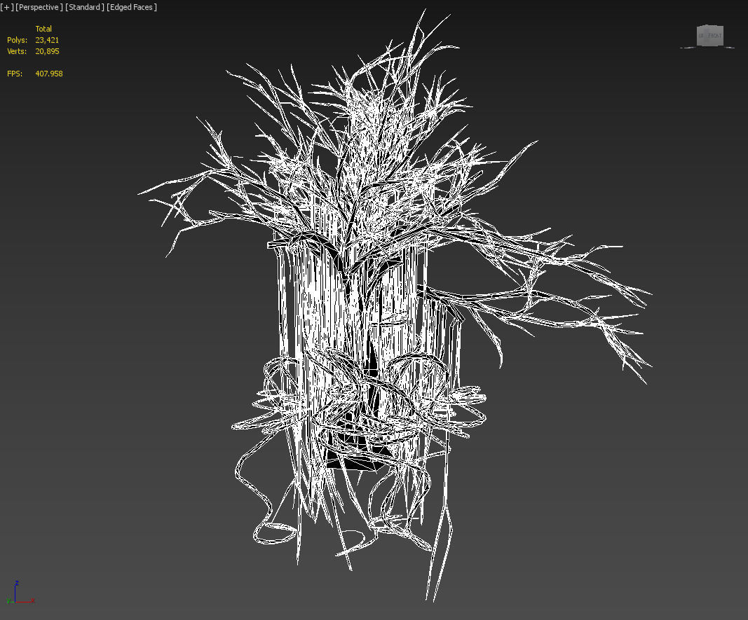3D model Low poly Mossy Jungle Dead Tree VR / AR / low-poly | CGTrader
