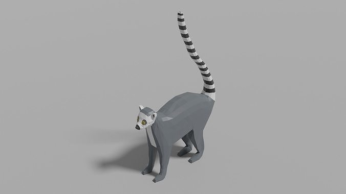 3D model Cartoon Lemur VR / AR / low-poly | CGTrader