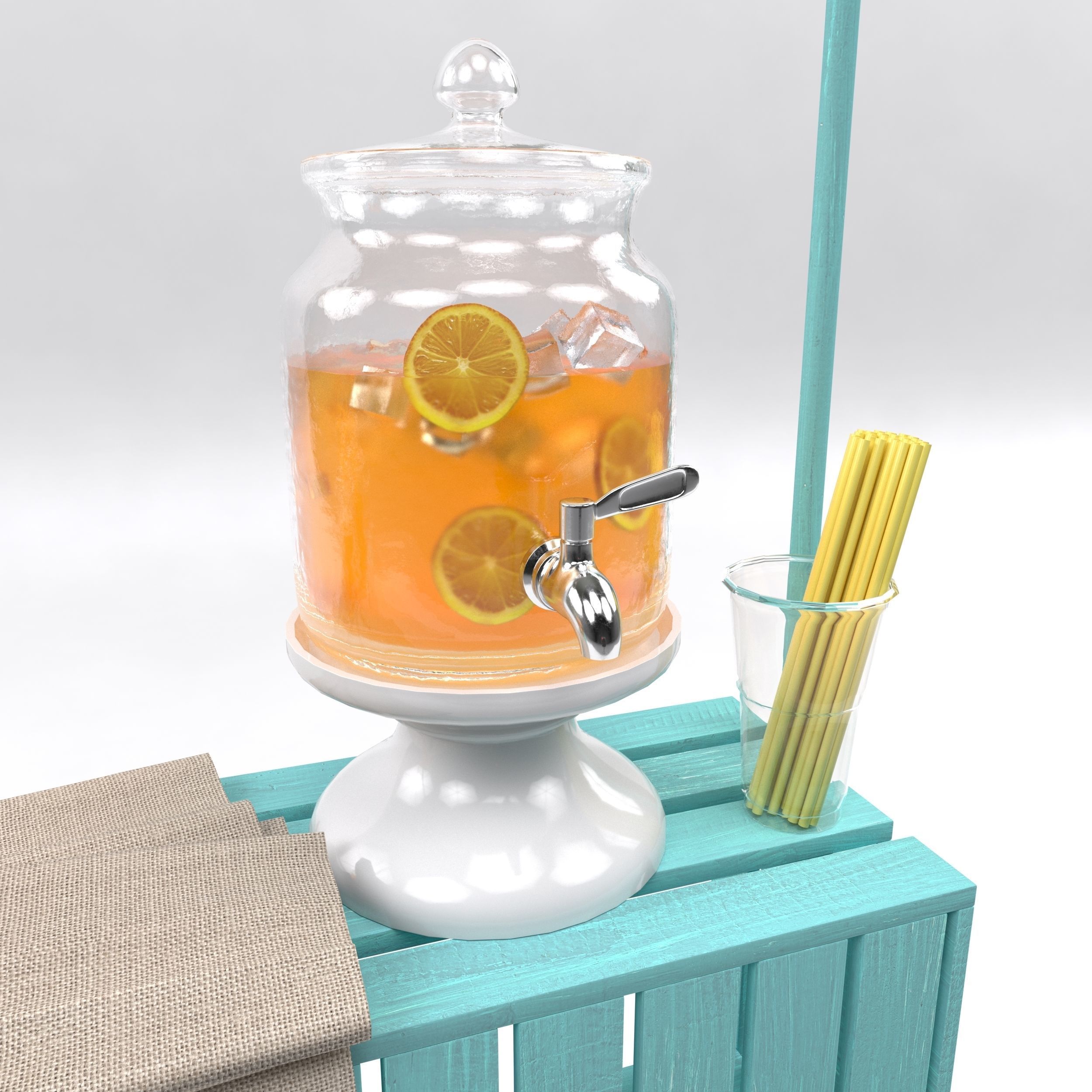 Lemonade stand 3D model | CGTrader