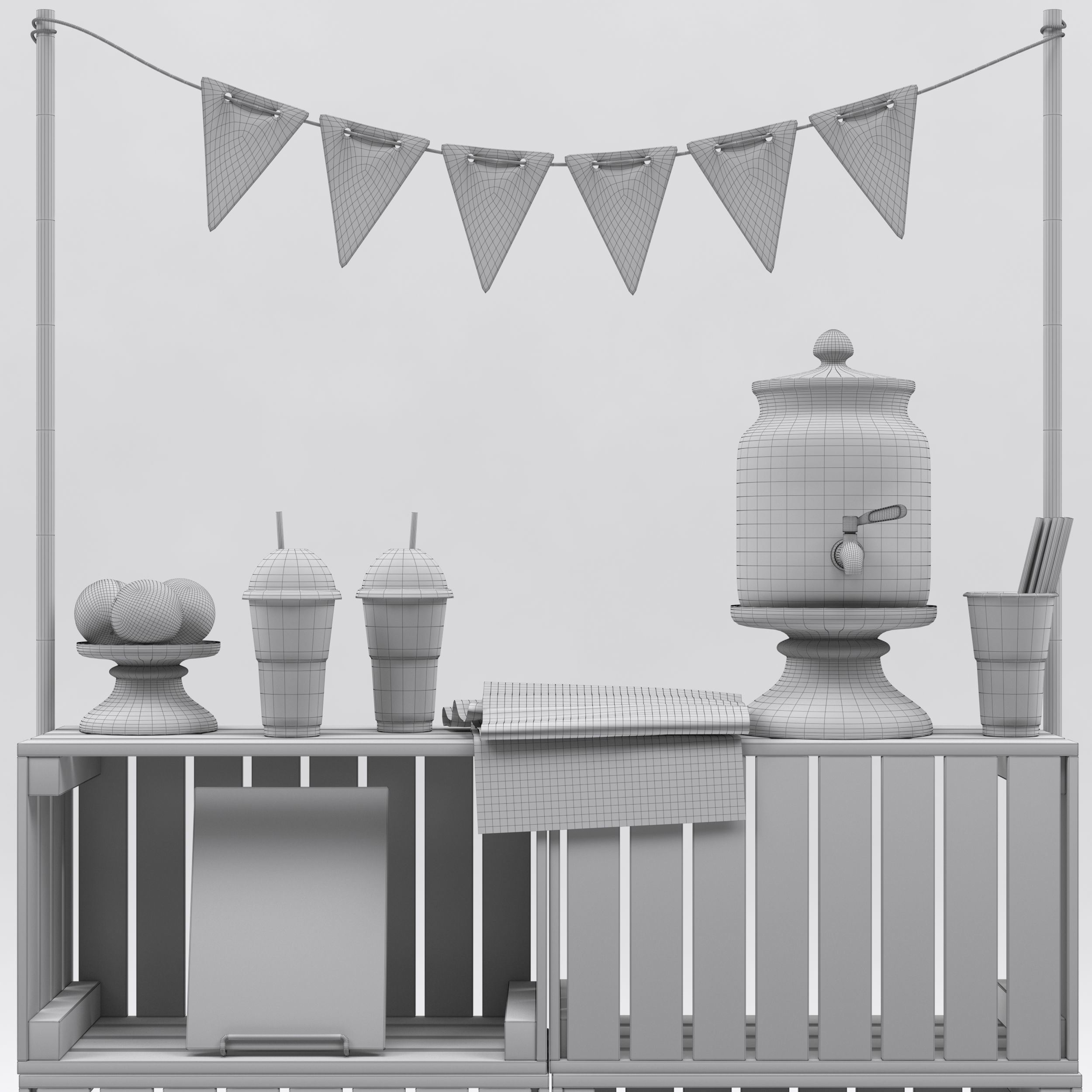 Lemonade stand 3D model | CGTrader