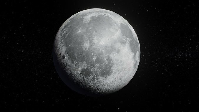 3D model Photorealistic Moon 2k Textures 3D Model VR / AR / low-poly ...