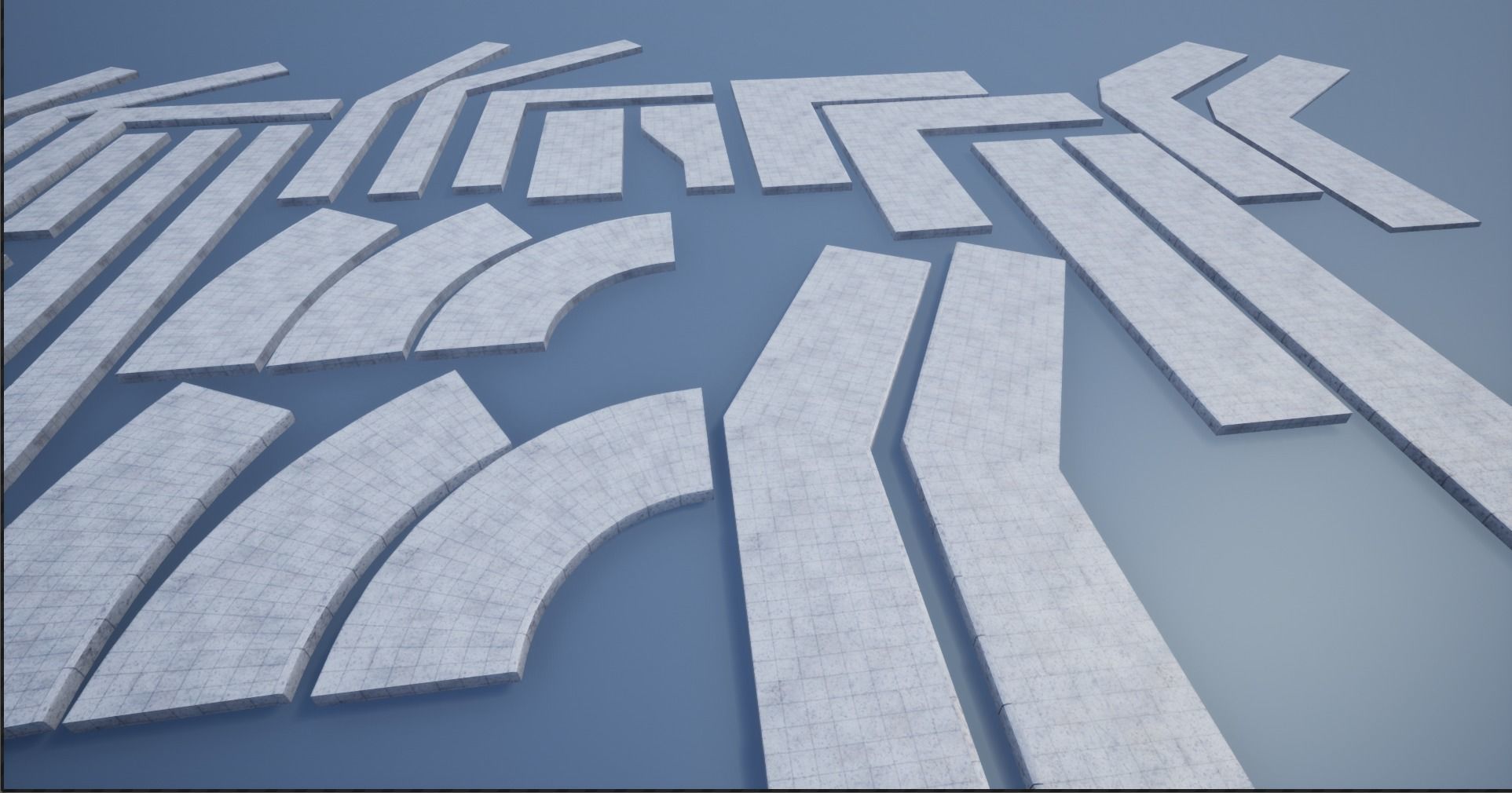 3D model Lowpoly Modular PBR Pavements 2 VR / AR / low-poly | CGTrader