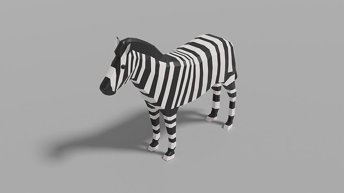 3D model Cartoon Zebra VR / AR / low-poly | CGTrader