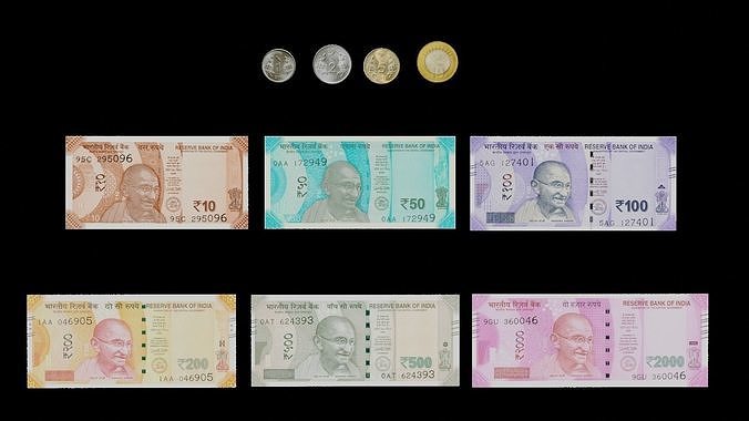 3D model Indian Currency VR / AR / low-poly | CGTrader