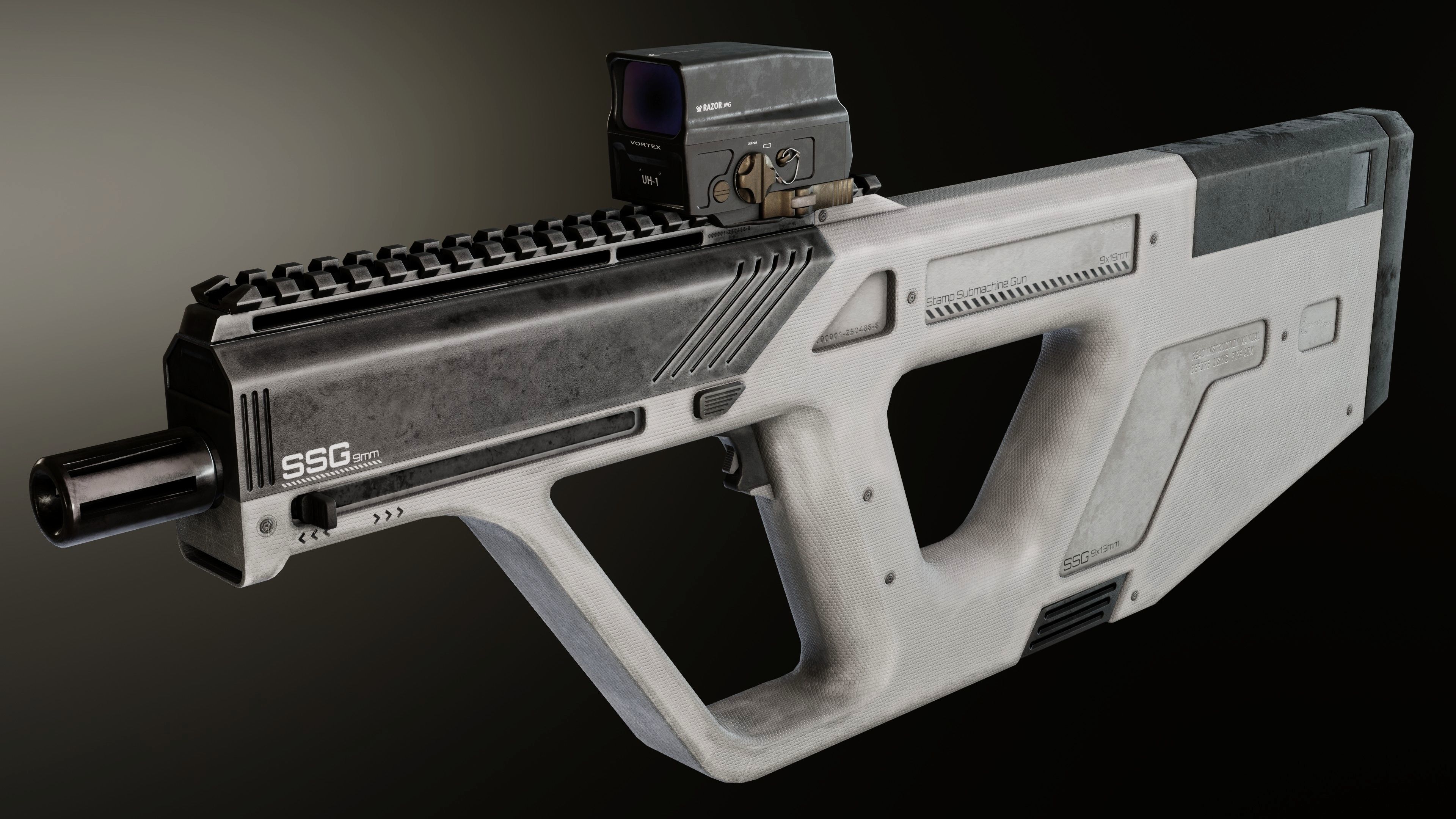 3D model Modern Minimalistic SMG VR / AR / low-poly | CGTrader