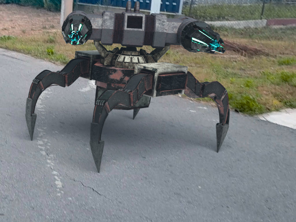 4 legs robot 3D model animated rigged | CGTrader