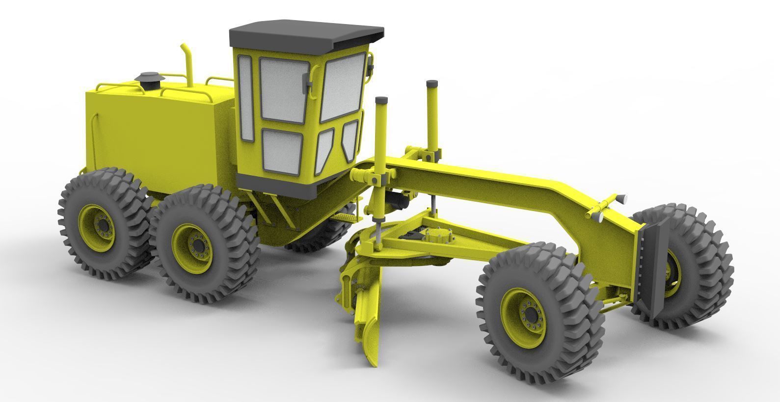 Heavy Equipment - road-grader 3D model | CGTrader
