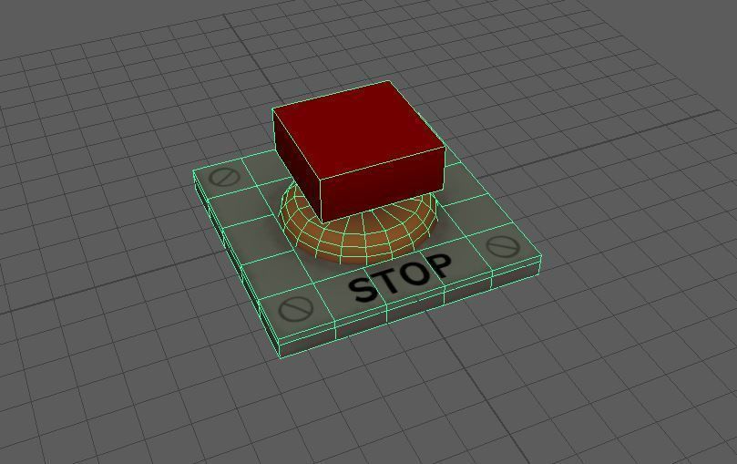 3D model Stop Button VR / AR / low-poly | CGTrader